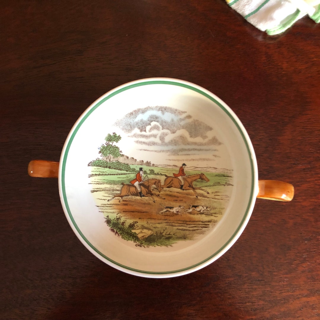 Copeland Spode Bouillon Cup Herring Hunt Vintage - Etsy
