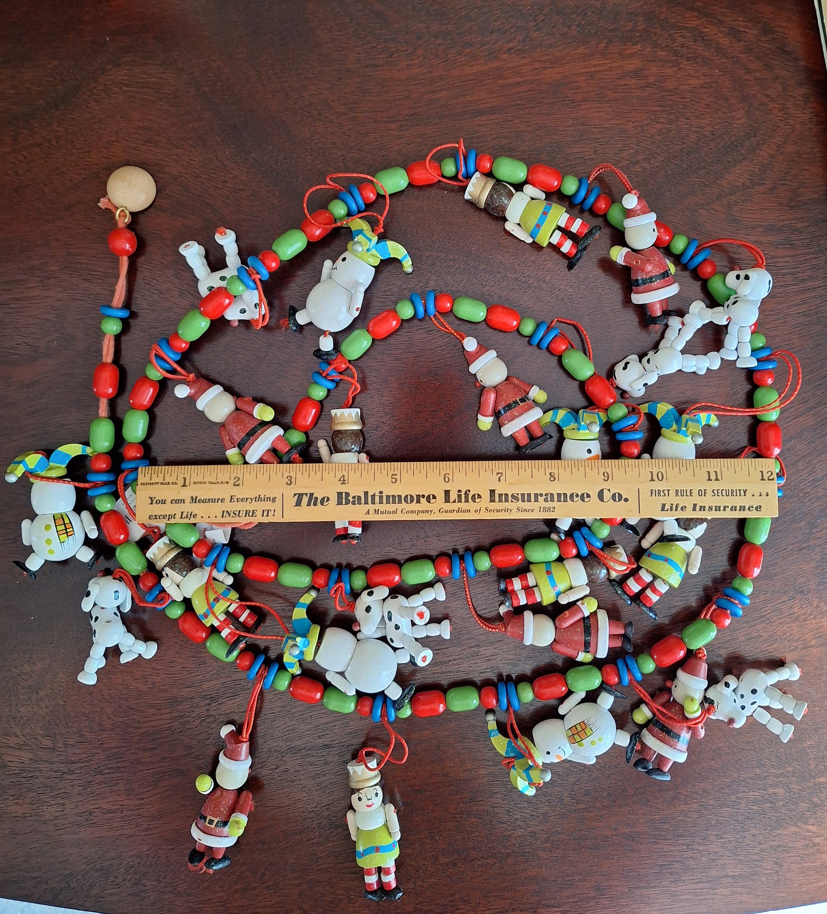 Wooden Bead Garland With Toy Figures - Etsy