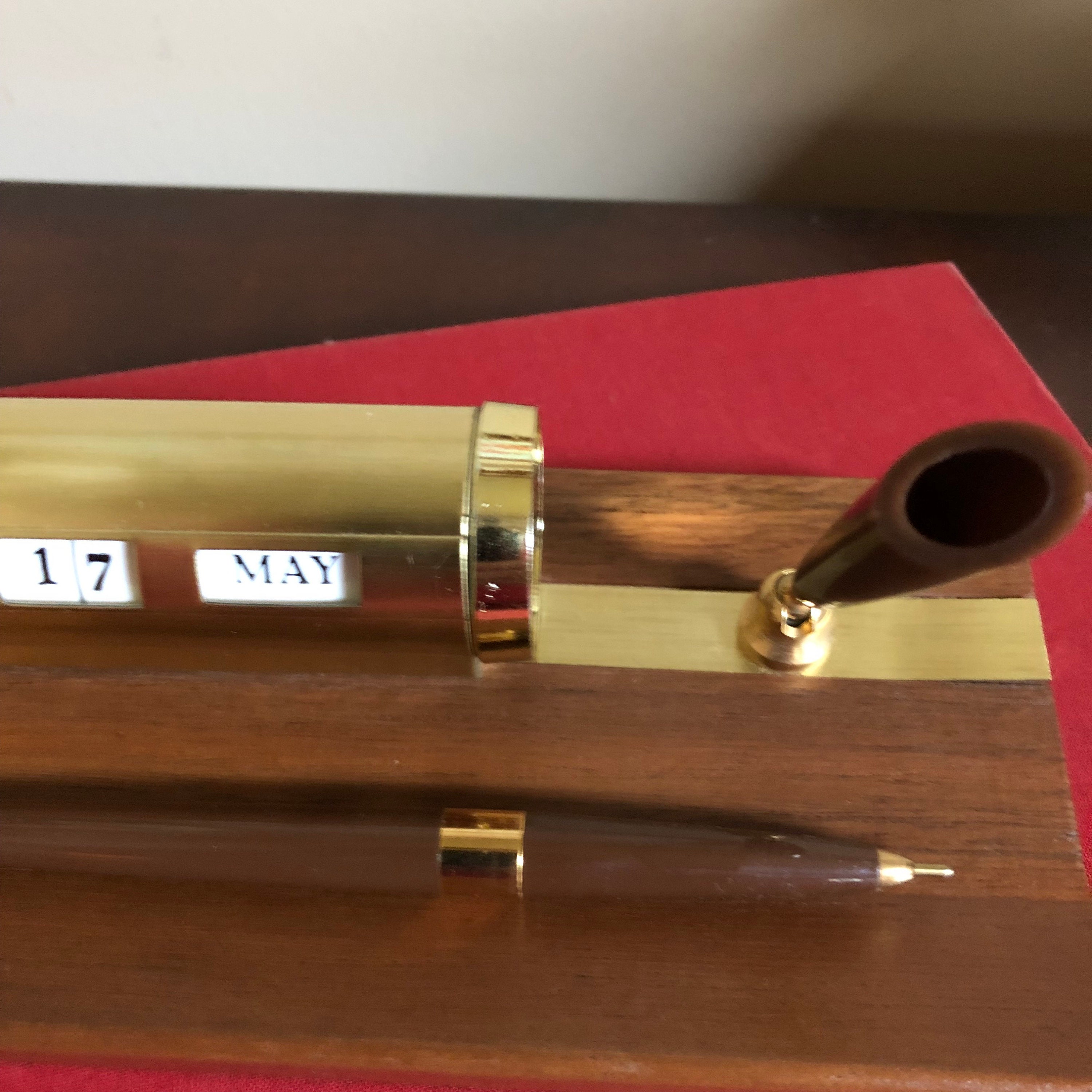 Perpetual Calendar, Pen Holder, Park Sherman, Solid Walnut - Etsy