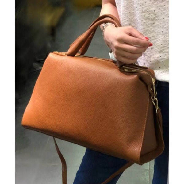 Camel Leather Bag - Etsy