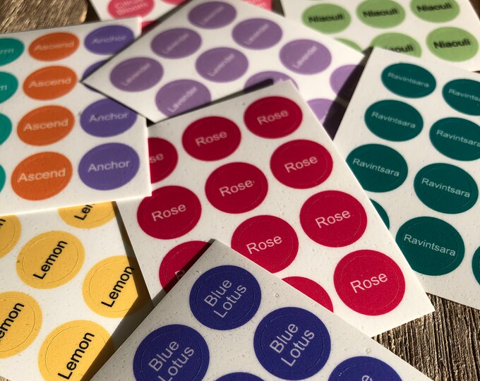 Printable Essential Oil Cap Label Stickers Inspired by Doterra - Etsy