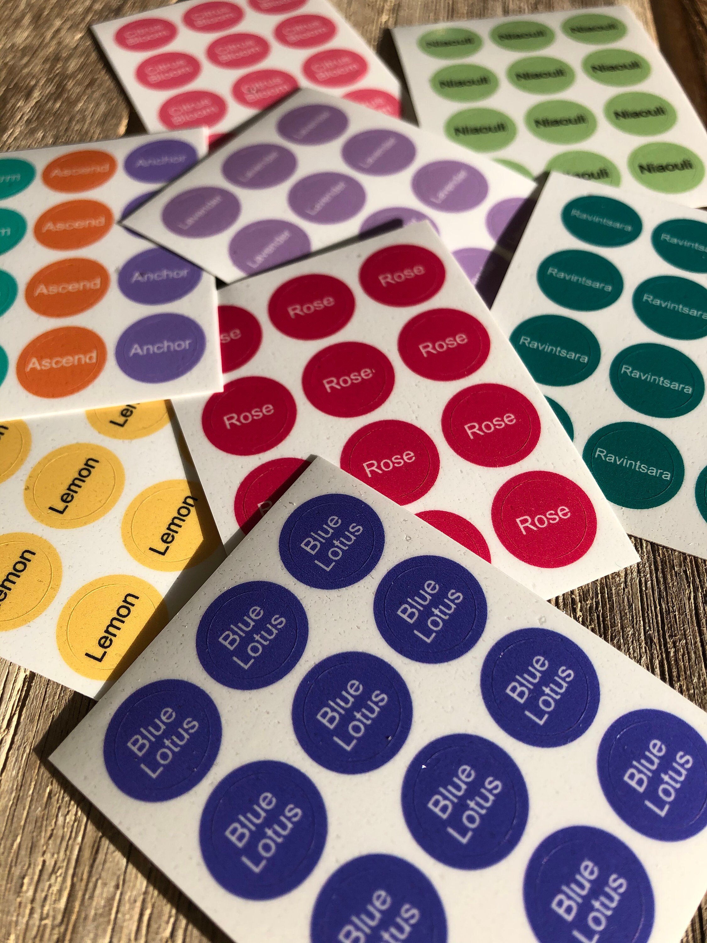 A to C Labels Essential Oil Bottle Cap Label Stickers Perfect for ...