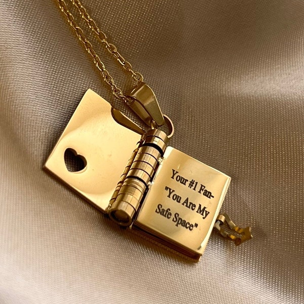 Book Necklace - Etsy