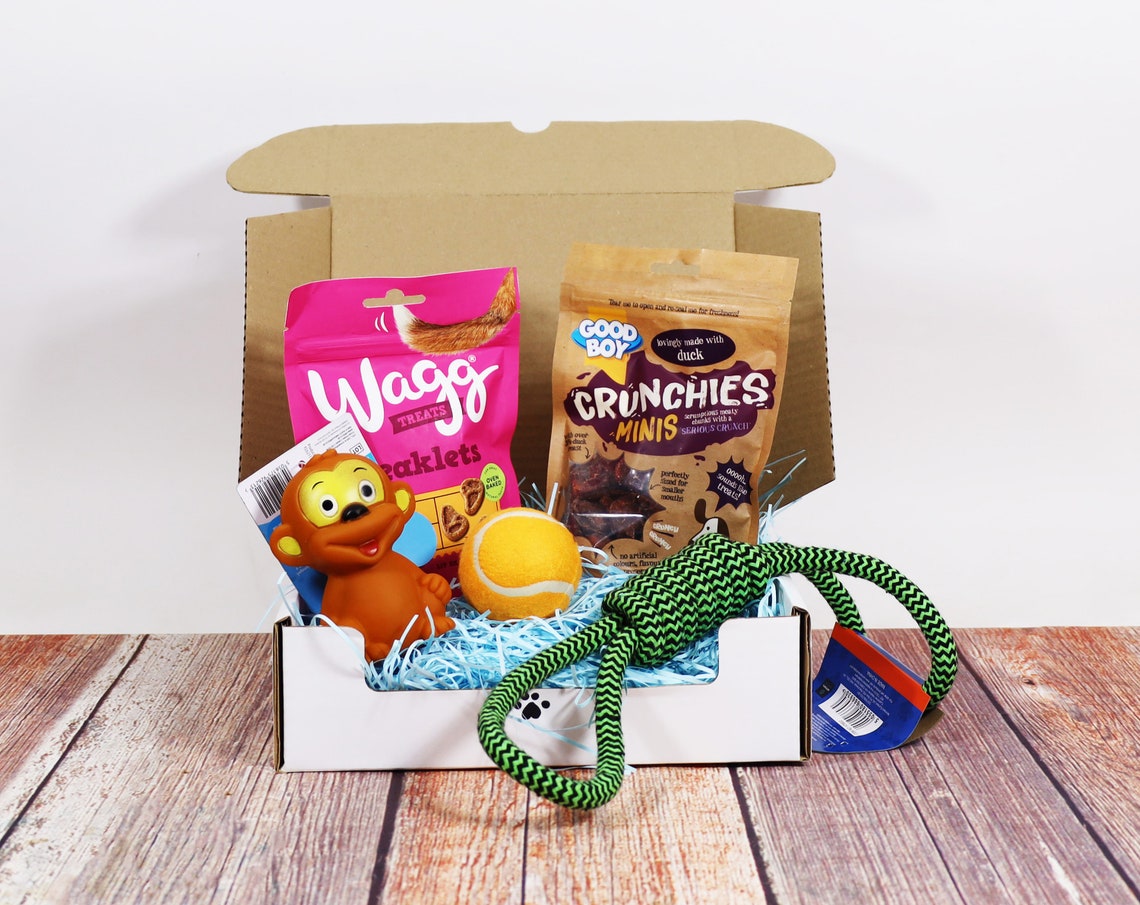 Dog Gift Box Hamper Dog Treats Dog Toys Dog Birthday - Etsy UK