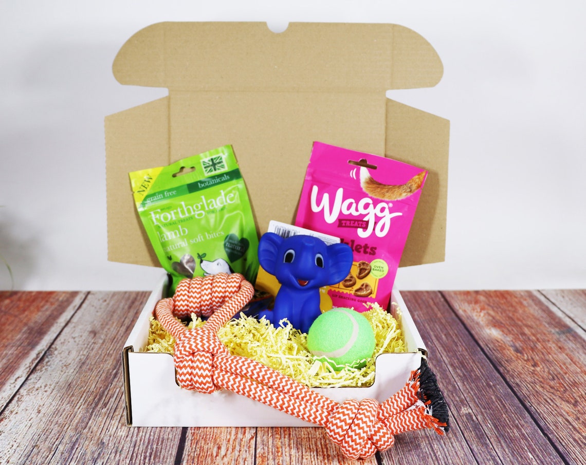 Dog Gift Box Hamper Dog Treats Dog Toys Dog Birthday - Etsy UK
