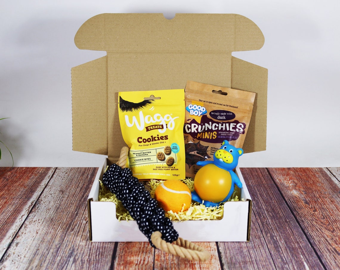 Dog Gift Box Hamper Dog Treats Dog Toys Dog Birthday - Etsy UK
