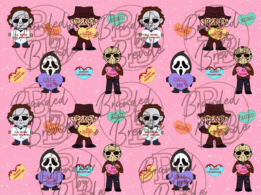 Horror Conversation Hearts Valentines PNG Sublimation File - Etsy