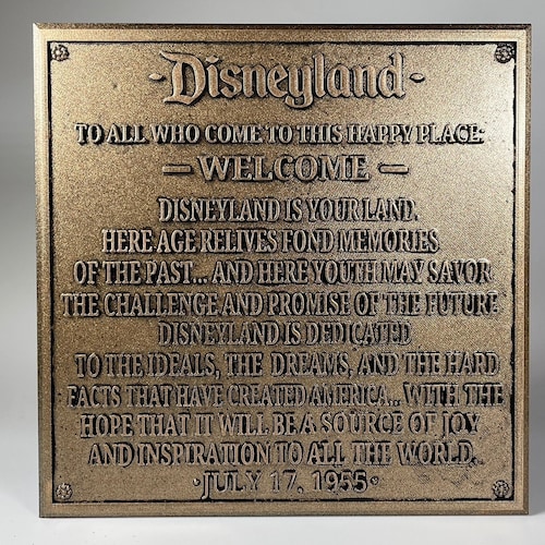Disneyland Dedication Plaque | Etsy