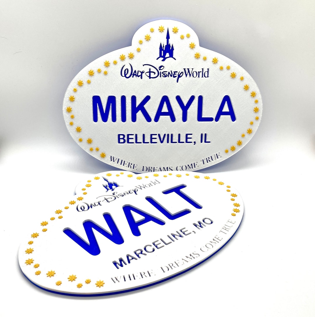 Large Personalized Walt Disney World Cast Member Name Tag Plaque - Etsy