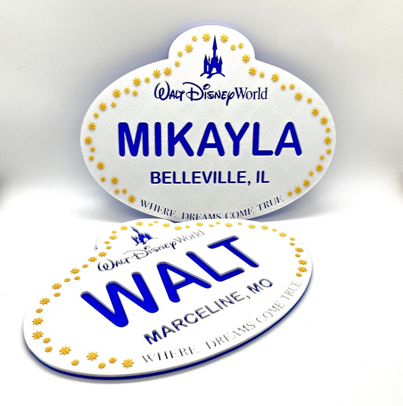 Large Personalized Walt Disney World Cast Member Name Tag Plaque - Etsy