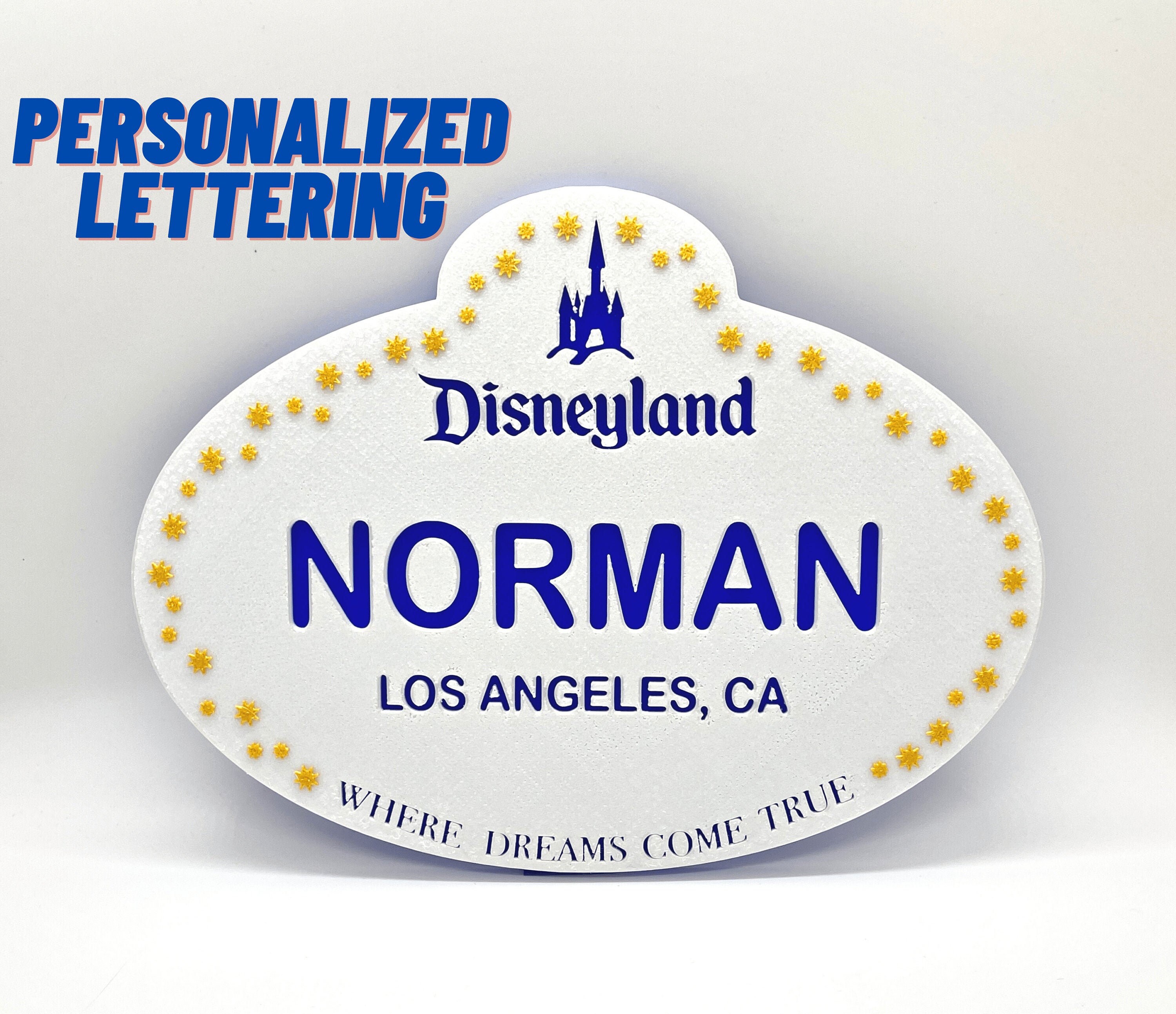Large Personalized Disneyland Cast Member Name Tag Plaque - Etsy