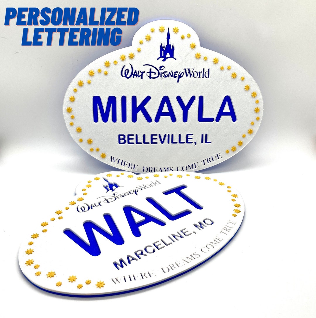 Large Personalized Walt Disney World Cast Member Name Tag - Etsy