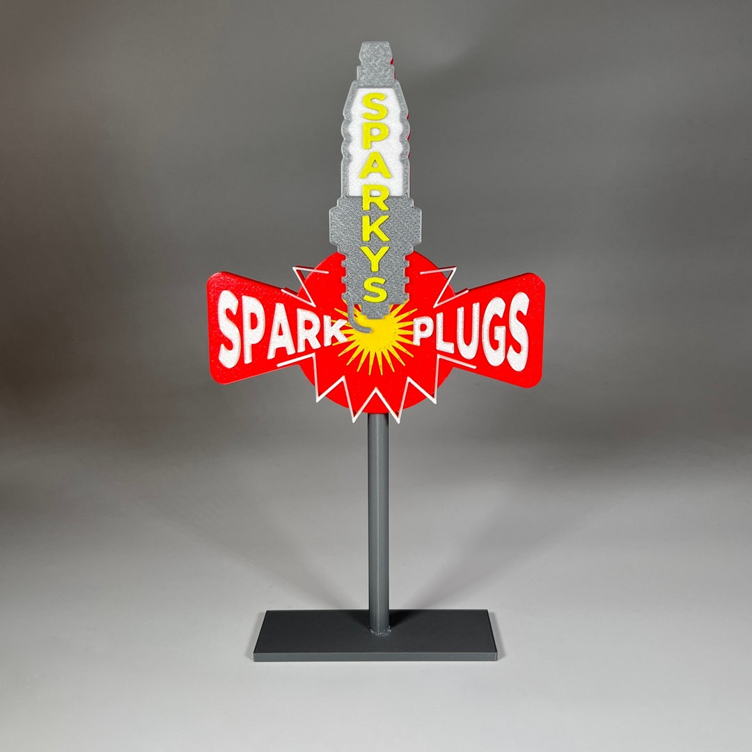 Cars Sparkys Spark Plugs Inspired Stand up Sign Disneyland Walt Disney ...