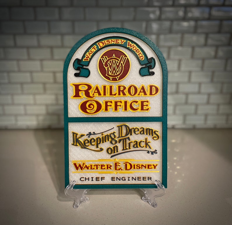Walt Disney World Railroad Office Window Inspired Sign - Etsy