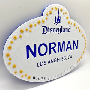Large Personalized Disneyland Cast Member Name Tag Plaque - Etsy