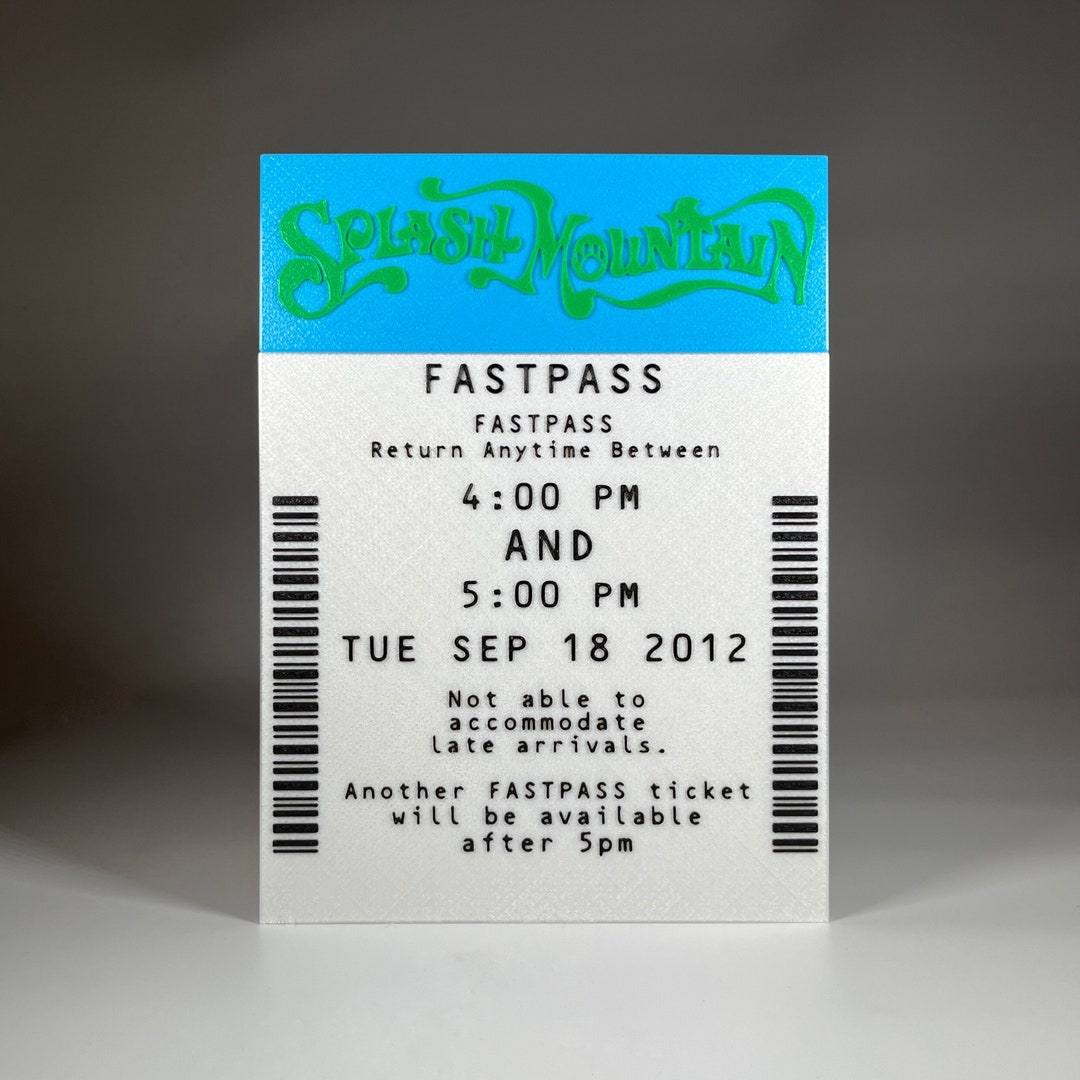 Splash Mountain Disney Fastpass Inspired Plaque - Etsy