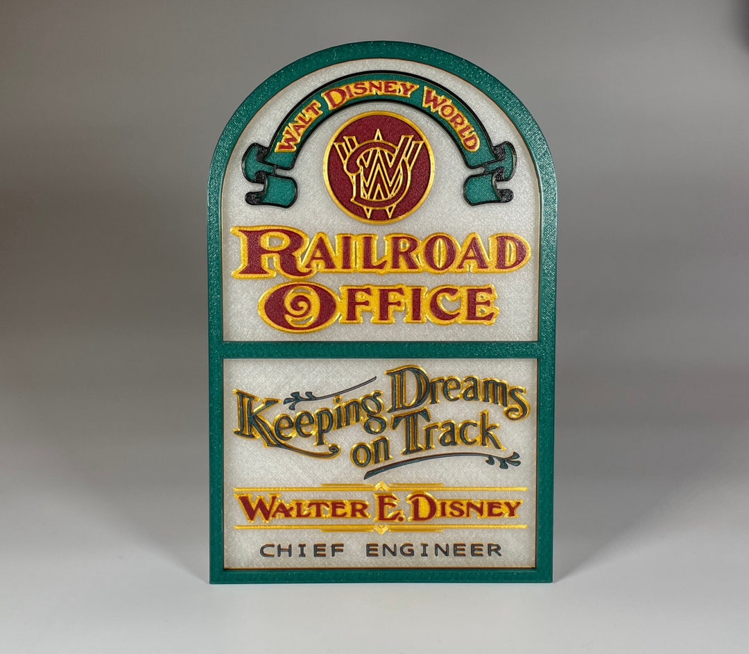 Walt Disney World Railroad Office Window Inspired Sign - Etsy