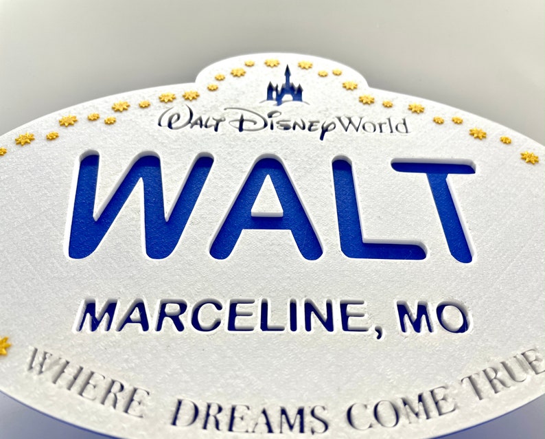 Large Personalized Walt Disney World Cast Member Name Tag Sign | Etsy