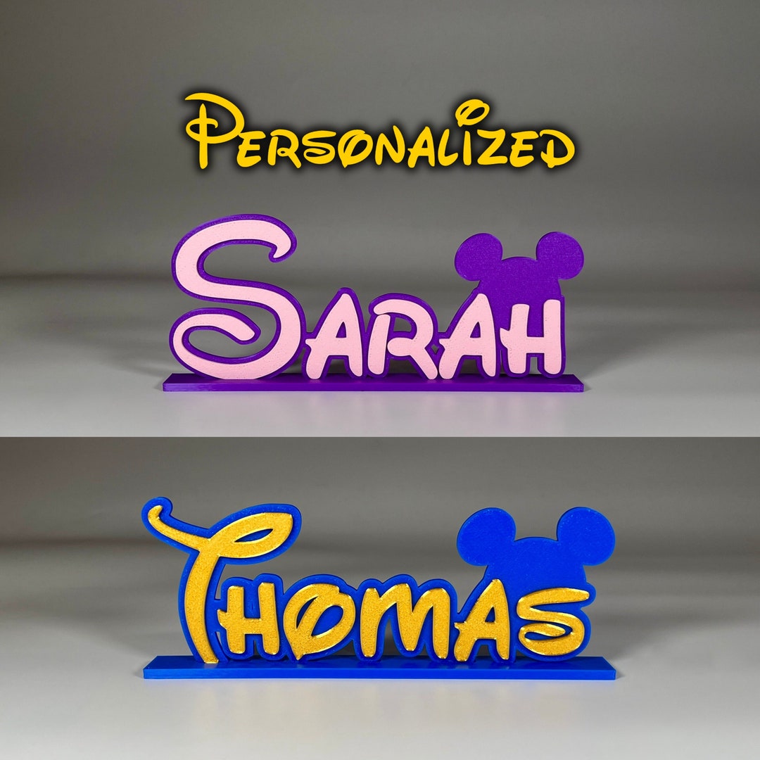 Personalized Disney Font Inspired Name Plaque - Etsy