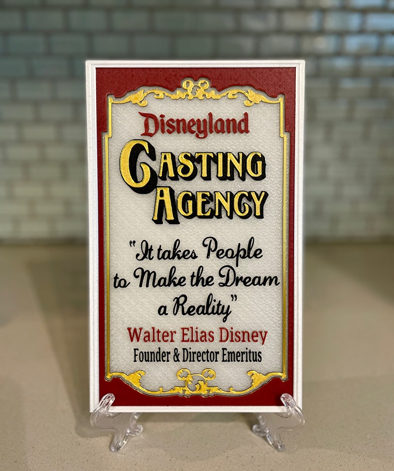 Disneyland Main Street USA Casting Agency Window Inspired Sign - Etsy