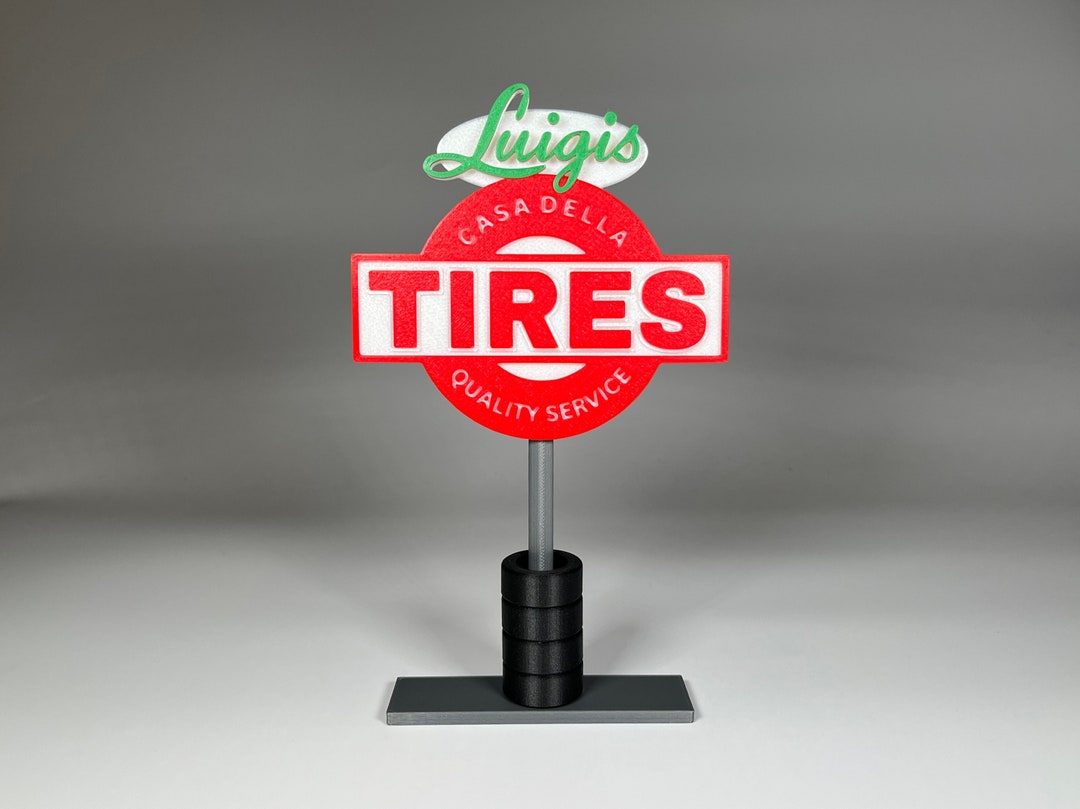 Disneyland Pixar Cars Luigi's Casa Della Tires Inspired Stand up Sign ...