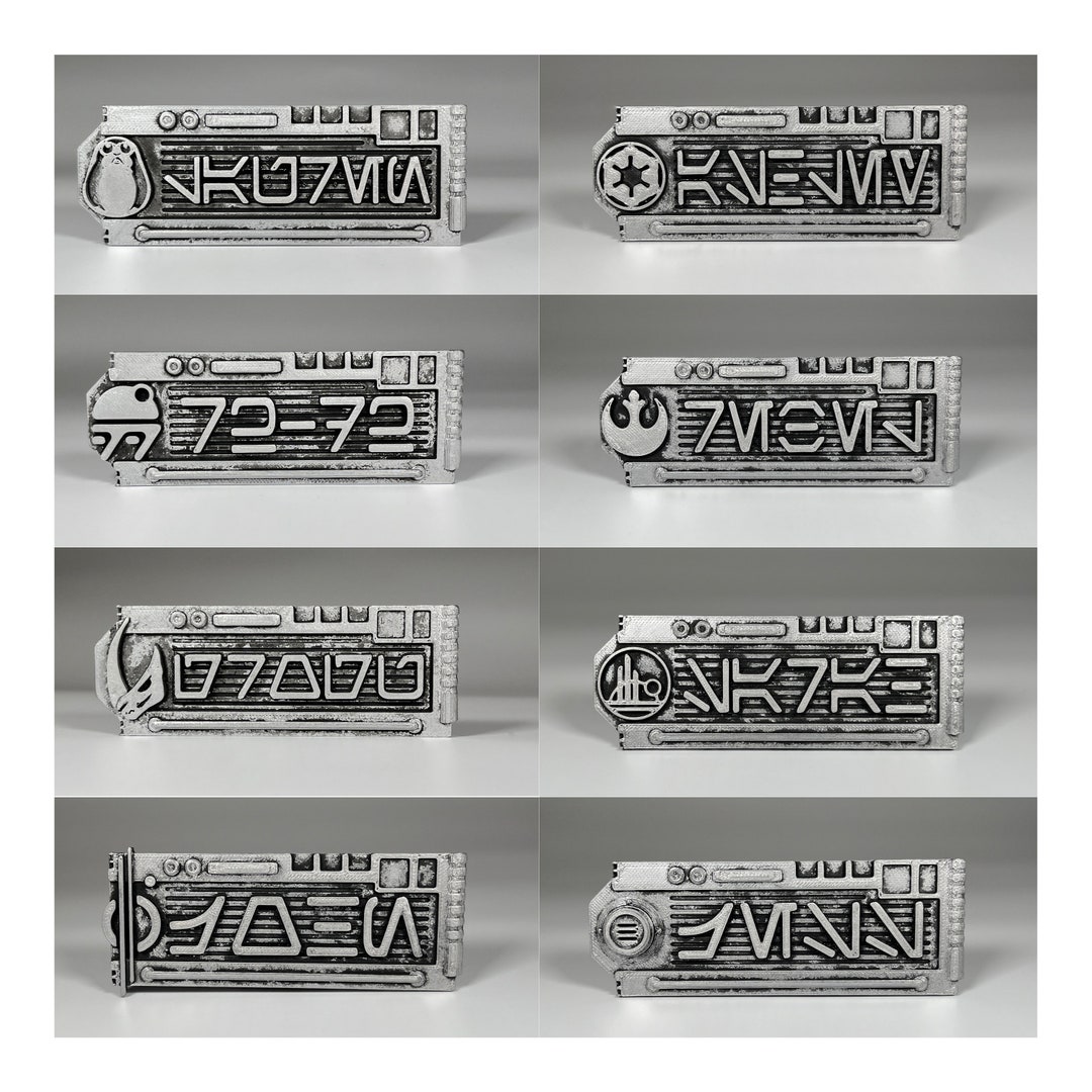 Personalized Magnetic Star Wars Inspired Name Tag Greeble aurebesh ...
