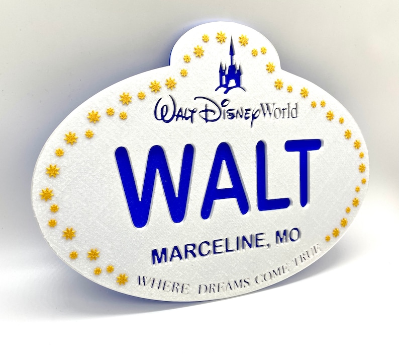 Large Personalized Walt Disney World Cast Member Name Tag Sign | Etsy