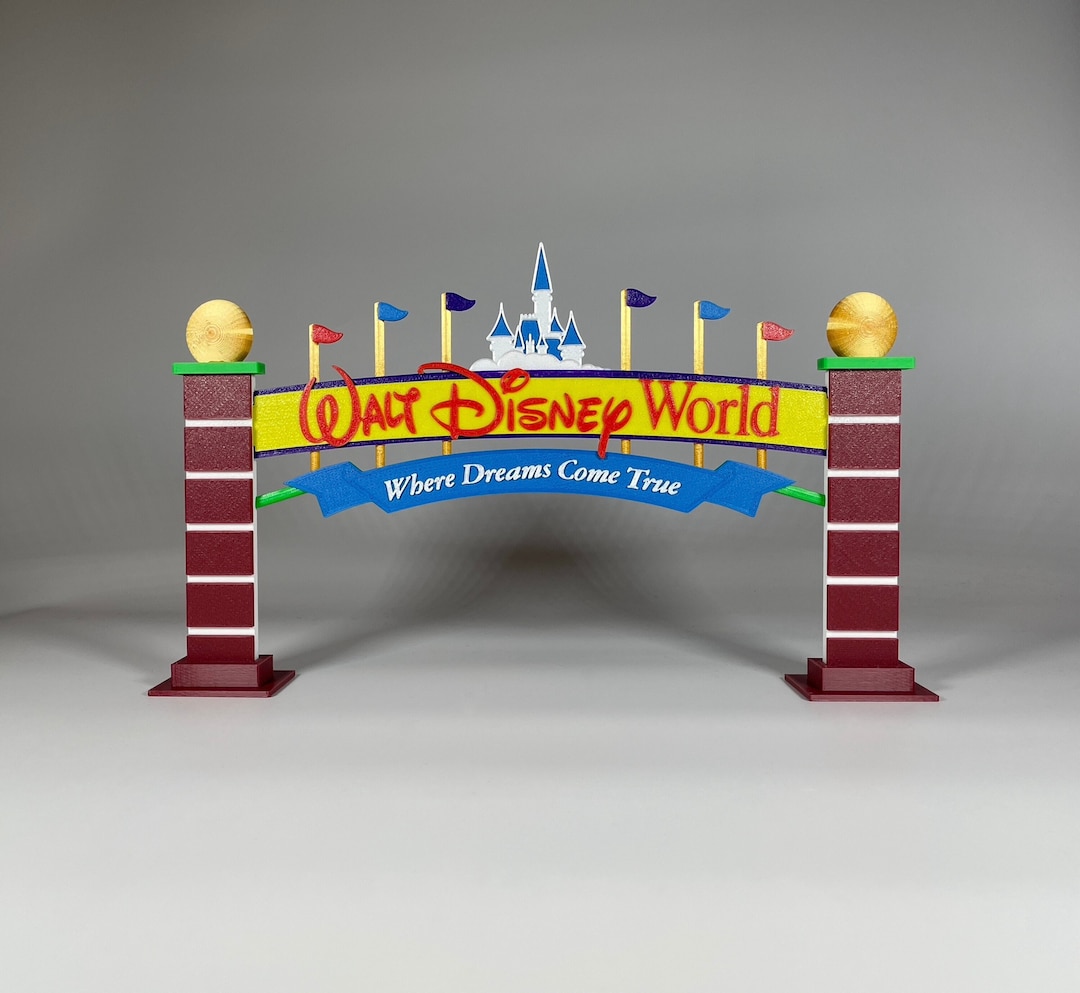 Classic Walt Disney World Resort Entrance Archway Inspired Sign - Etsy