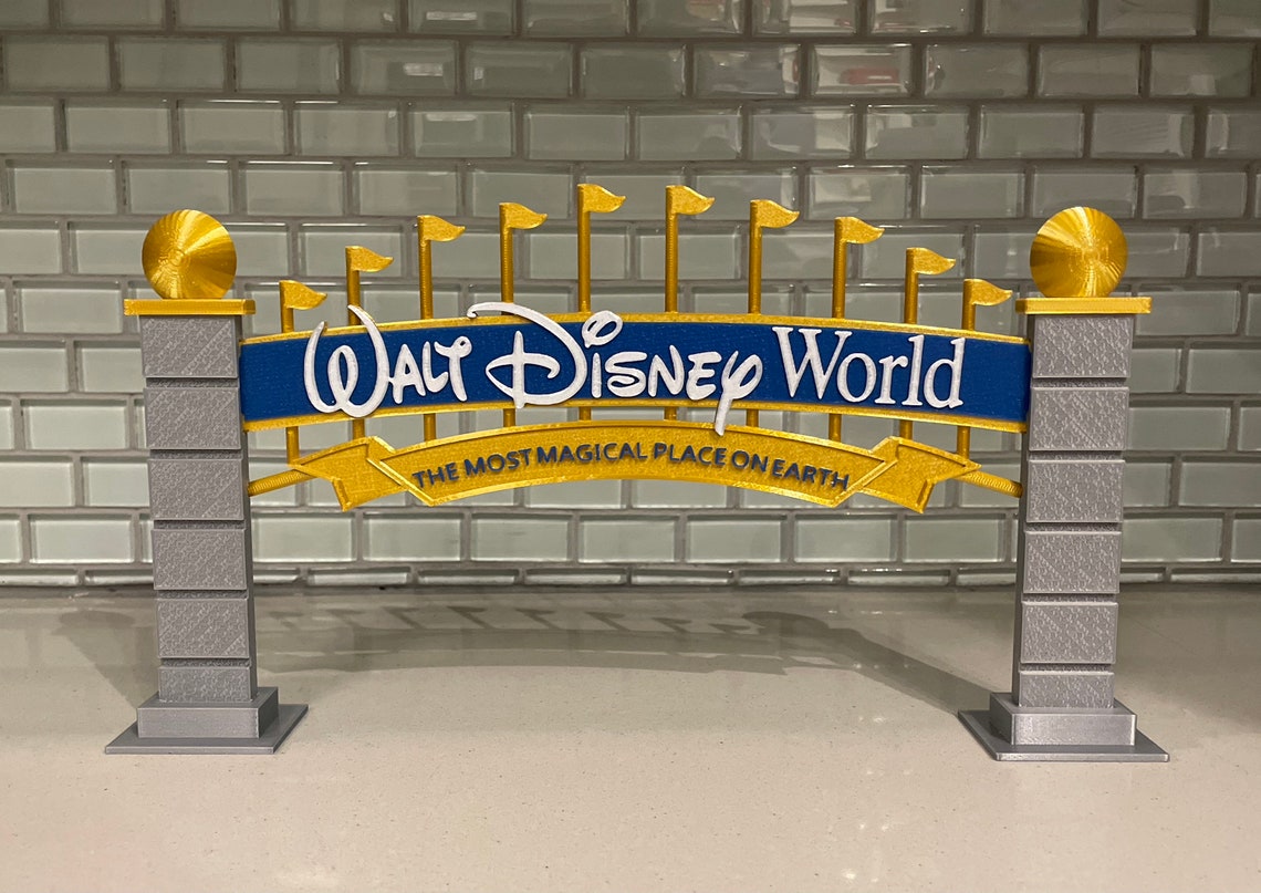 Walt Disney World Resort Entrance Archway Inspired Sign | Etsy