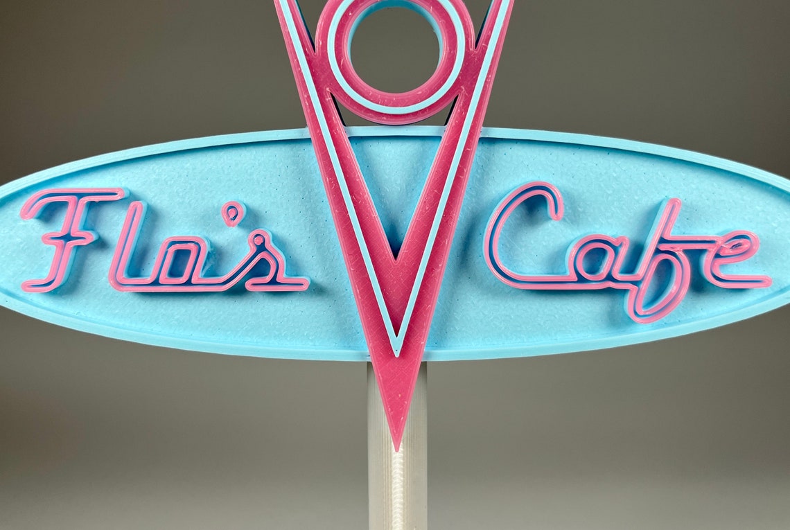 Disneyland Pixar Cars Flo's V8 Cafe Inspired Standup - Etsy