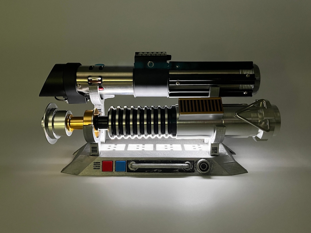 Double Lightsaber Display Stand With LED Light (steel Finish) - Etsy