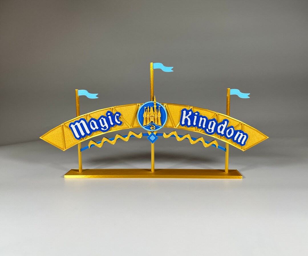 Walt Disney World Magic Kingdom Entrance Miniature Replica Sign - Etsy