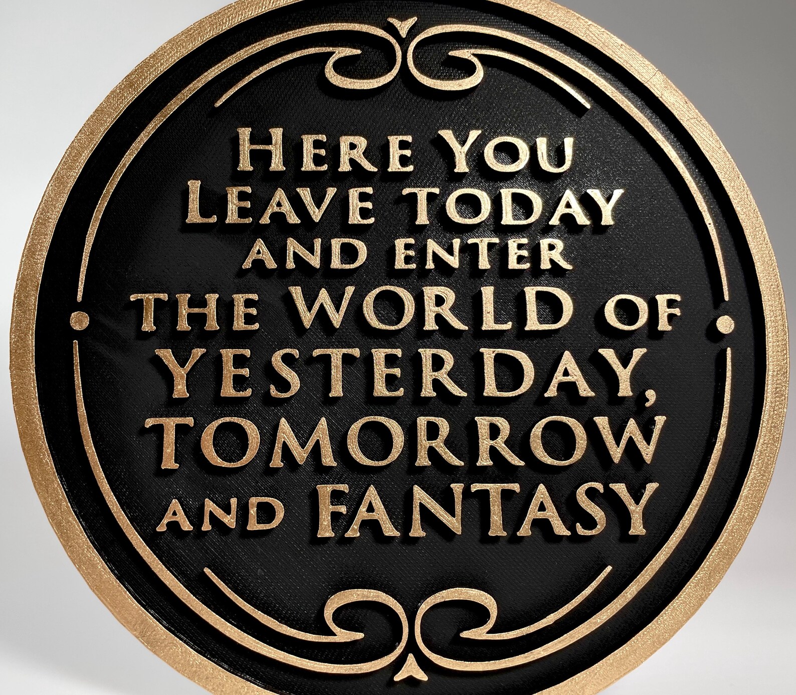 Walt Disney World Magic Kingdom Entrance Sign gold and Black - Etsy