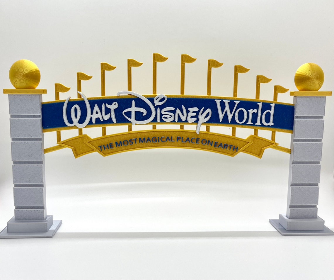 Walt Disney World Resort Entrance Archway Inspired Sign | Etsy