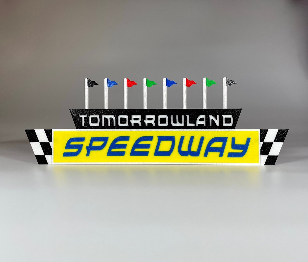 Walt Disney World Tomorrowland Speedway Inspired Plaque - Etsy