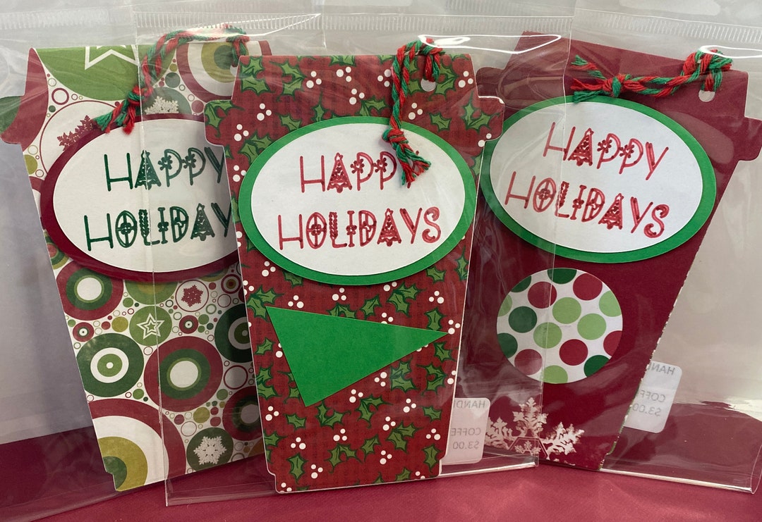 CHRISTMAS COFFEE CUP Gift Card Holder - Etsy