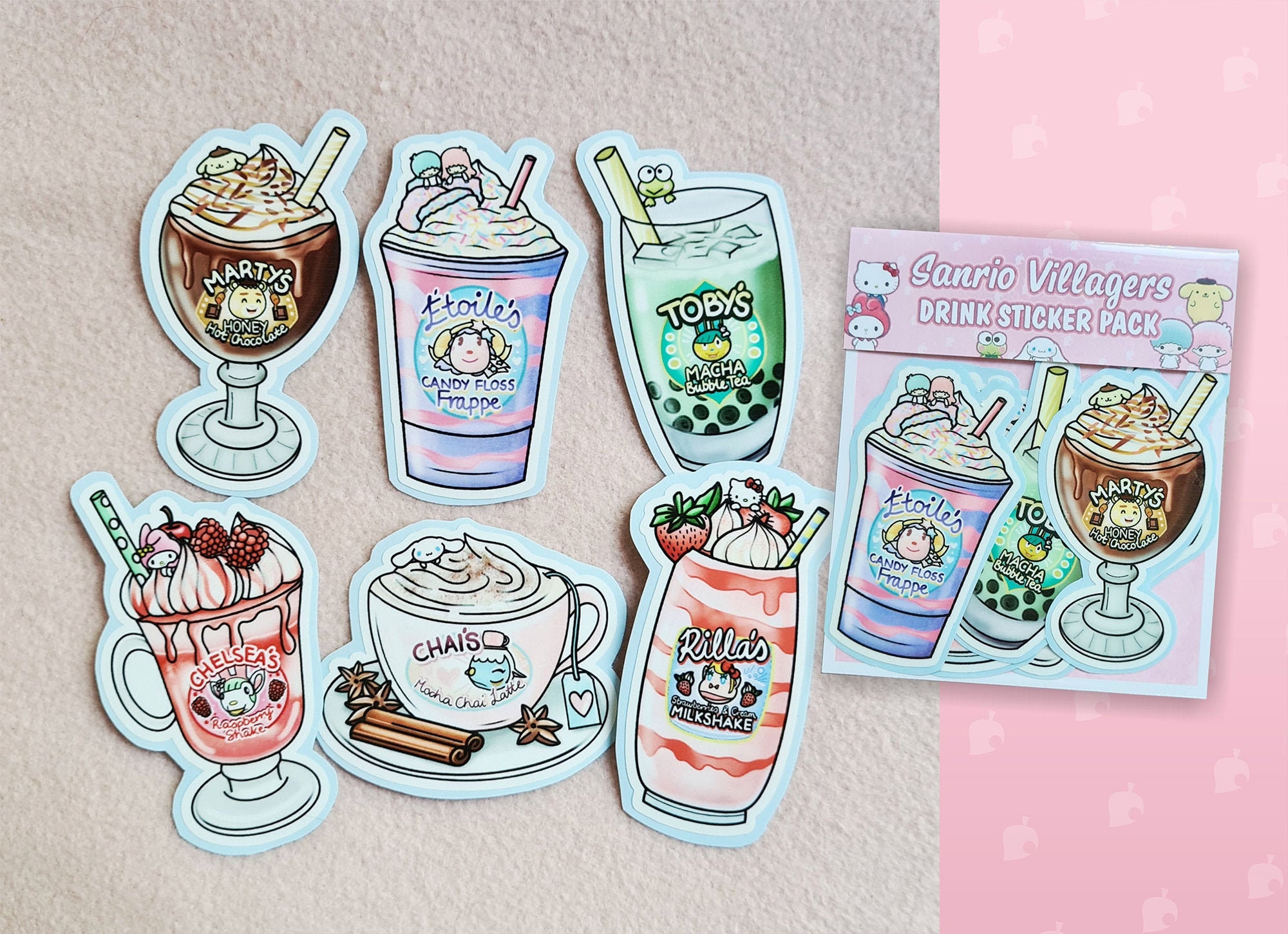 Paper & Party Supplies Animal Crossing Villager Vinyl Stickers Etoile ...