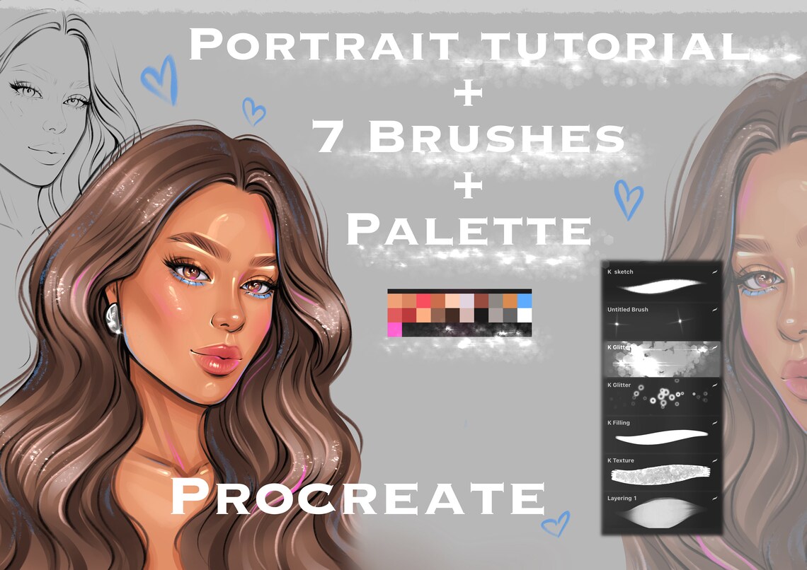 Procreate Brushes + Step by Step Tutorial - Etsy