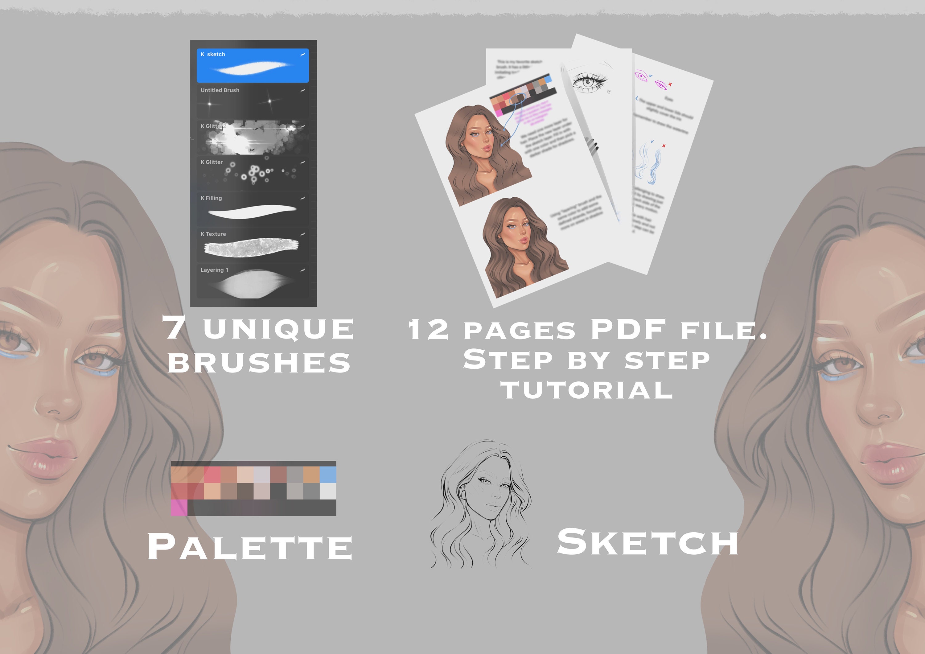 Procreate Brushes + Step by Step Tutorial - Etsy