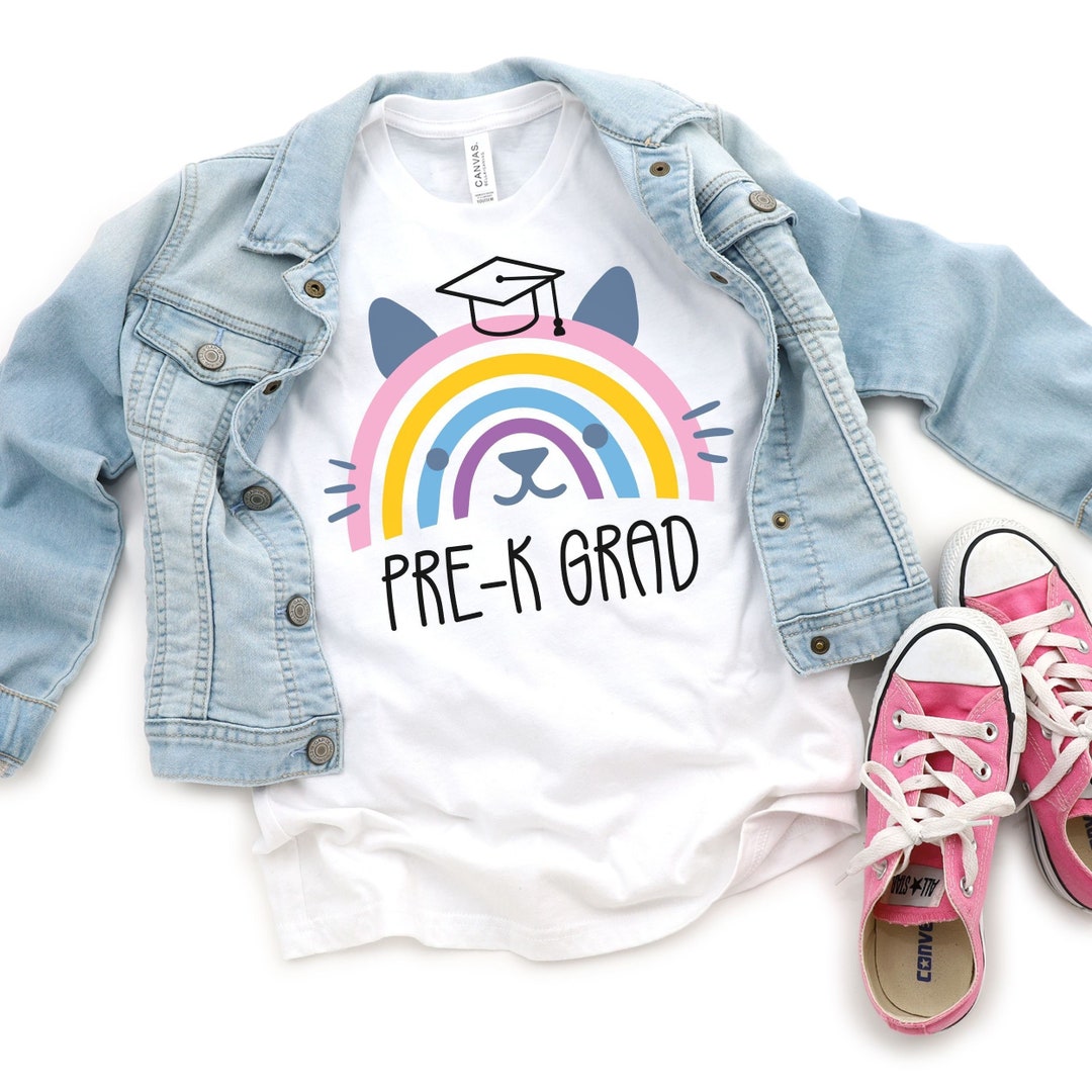 Pre-k Grad Shirt Girls, Pre Kindergarten Tee, Preschool Graduation ...
