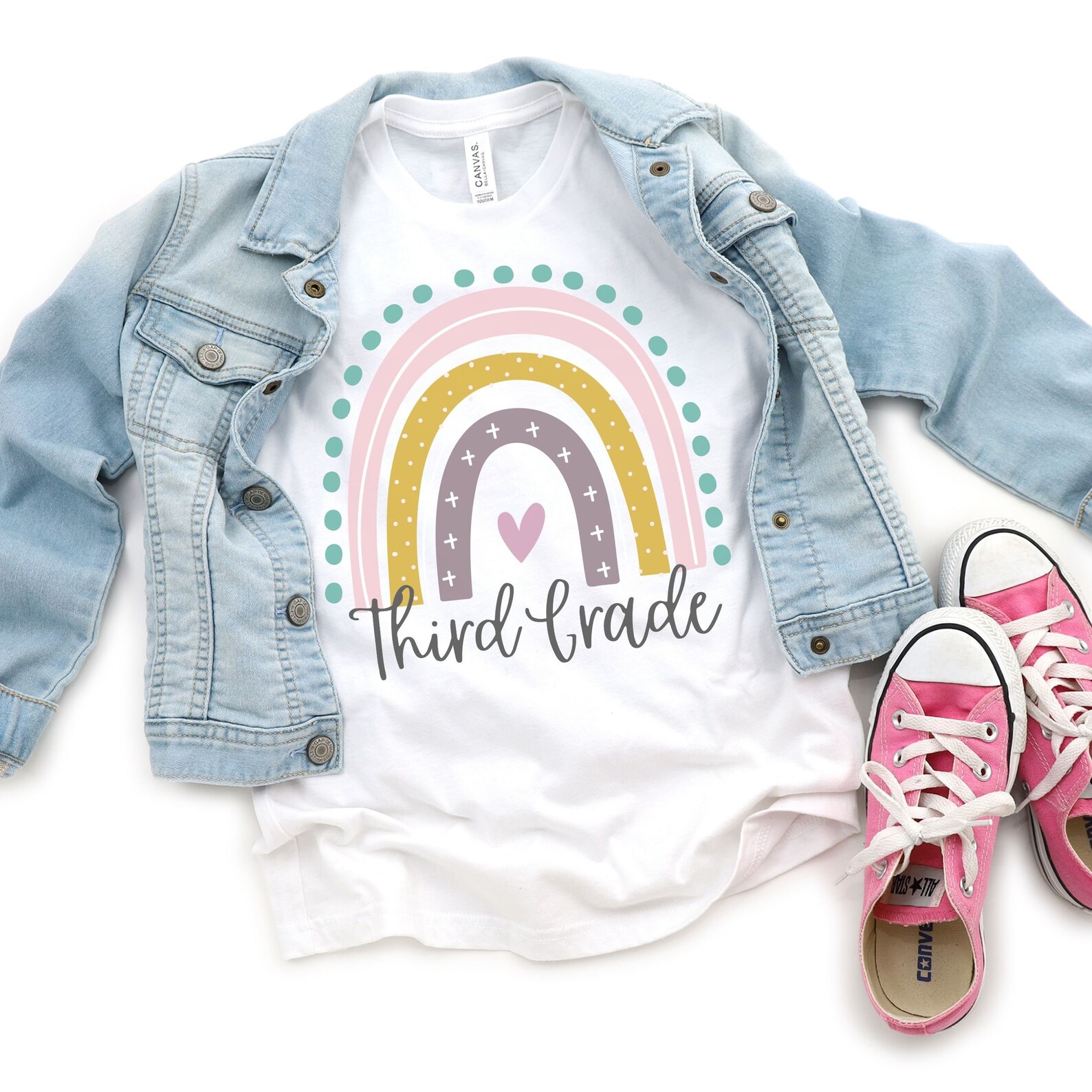 Third Grade Shirt Girls, First Day of 3rd Grade Outfit, Hello Third ...