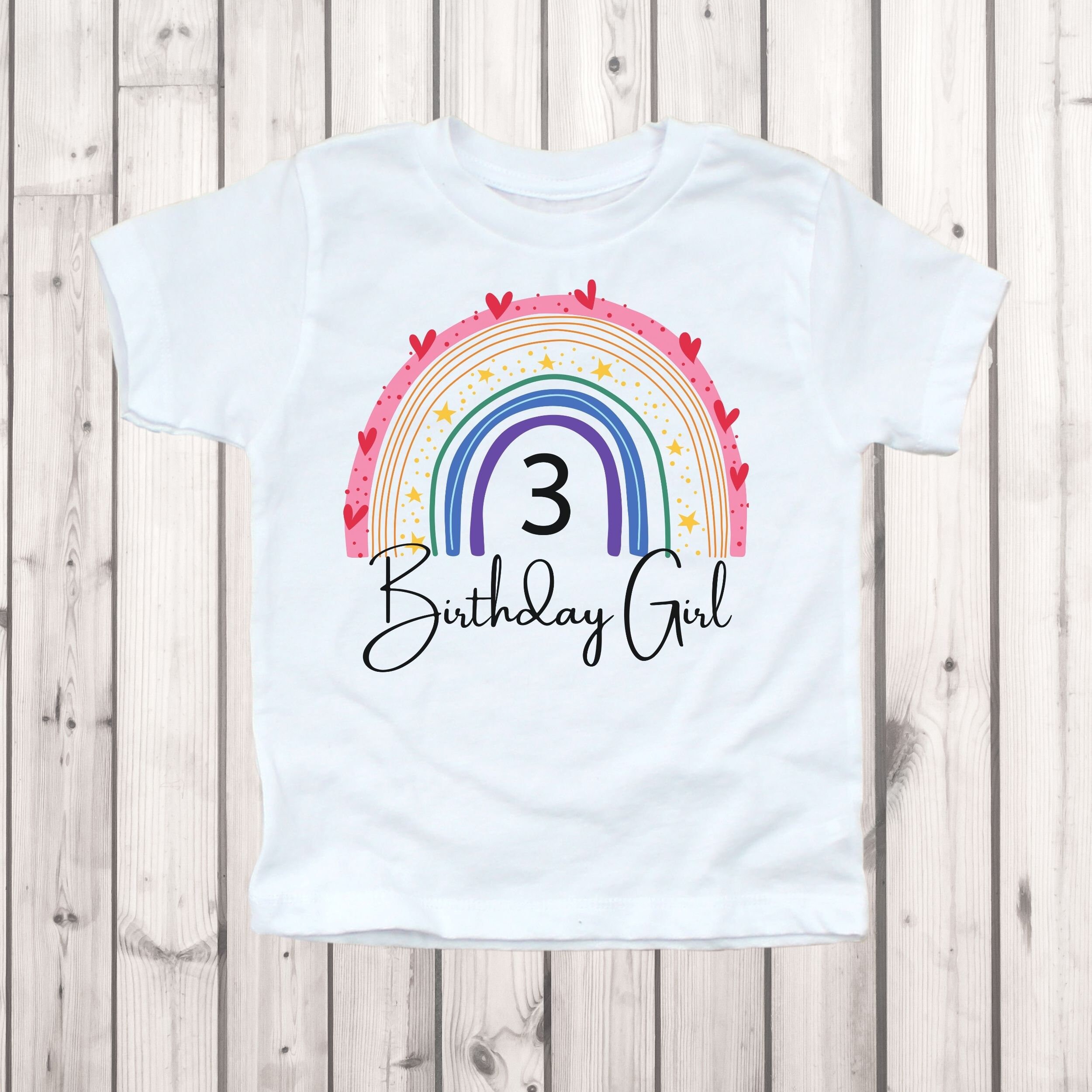 3rd Birthday Shirt Girl 3rd Birthday Tshirts Three Year Old - Etsy