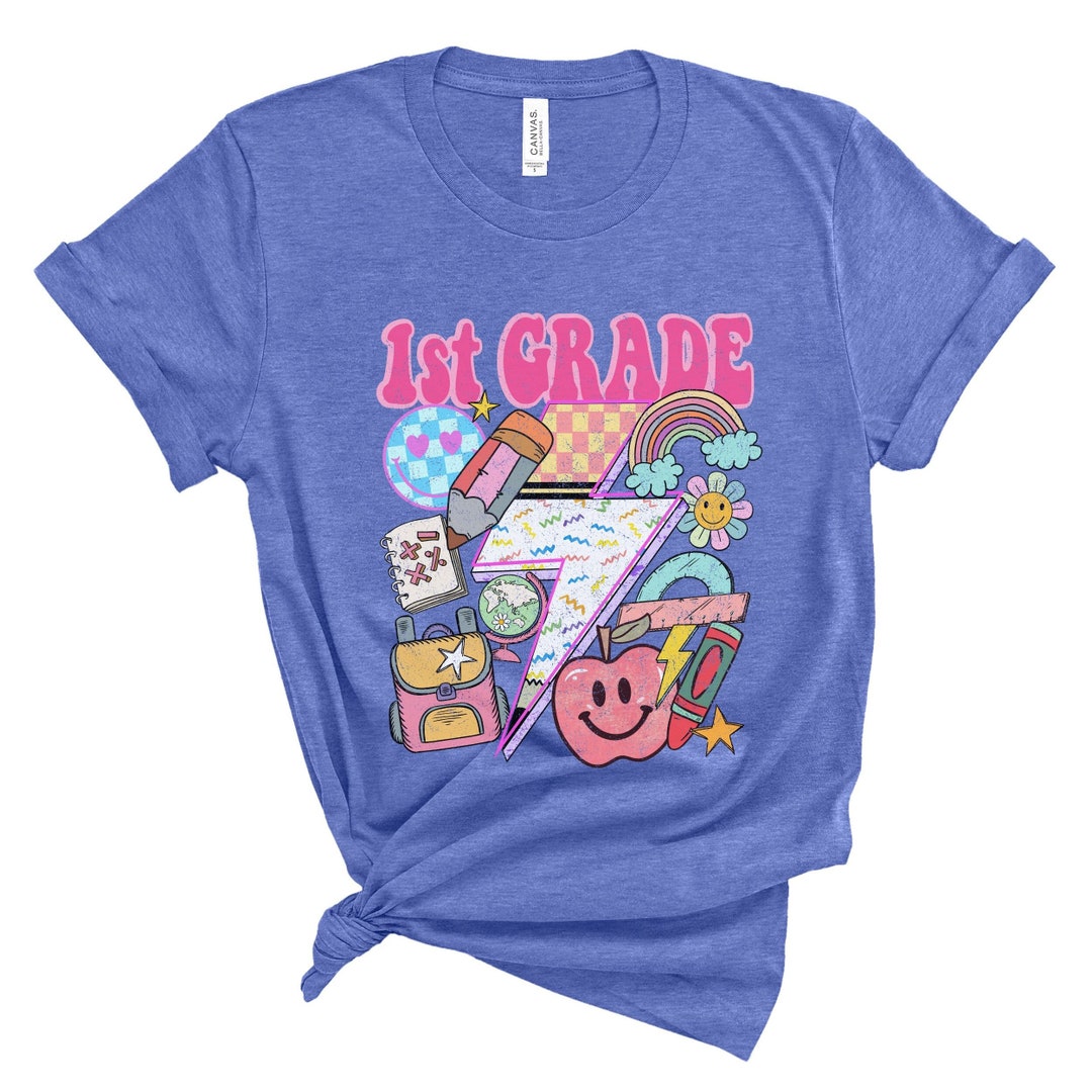 First Grade Shirt, First Day of School Tshirt, Back to School Gift, 1st ...