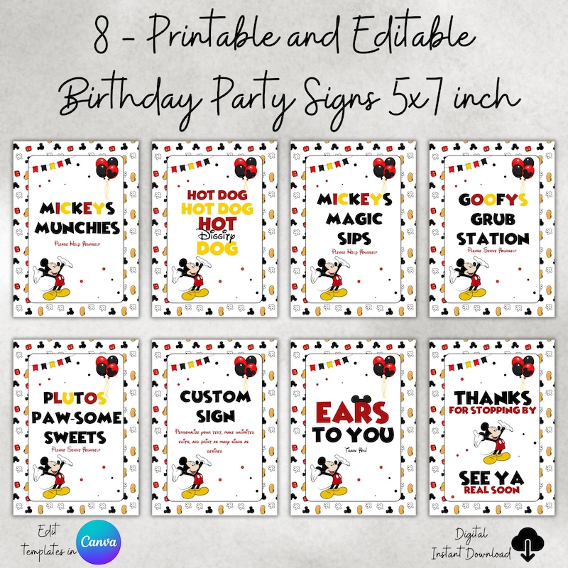 Mickey Mouse and Friends Food Labels - Etsy