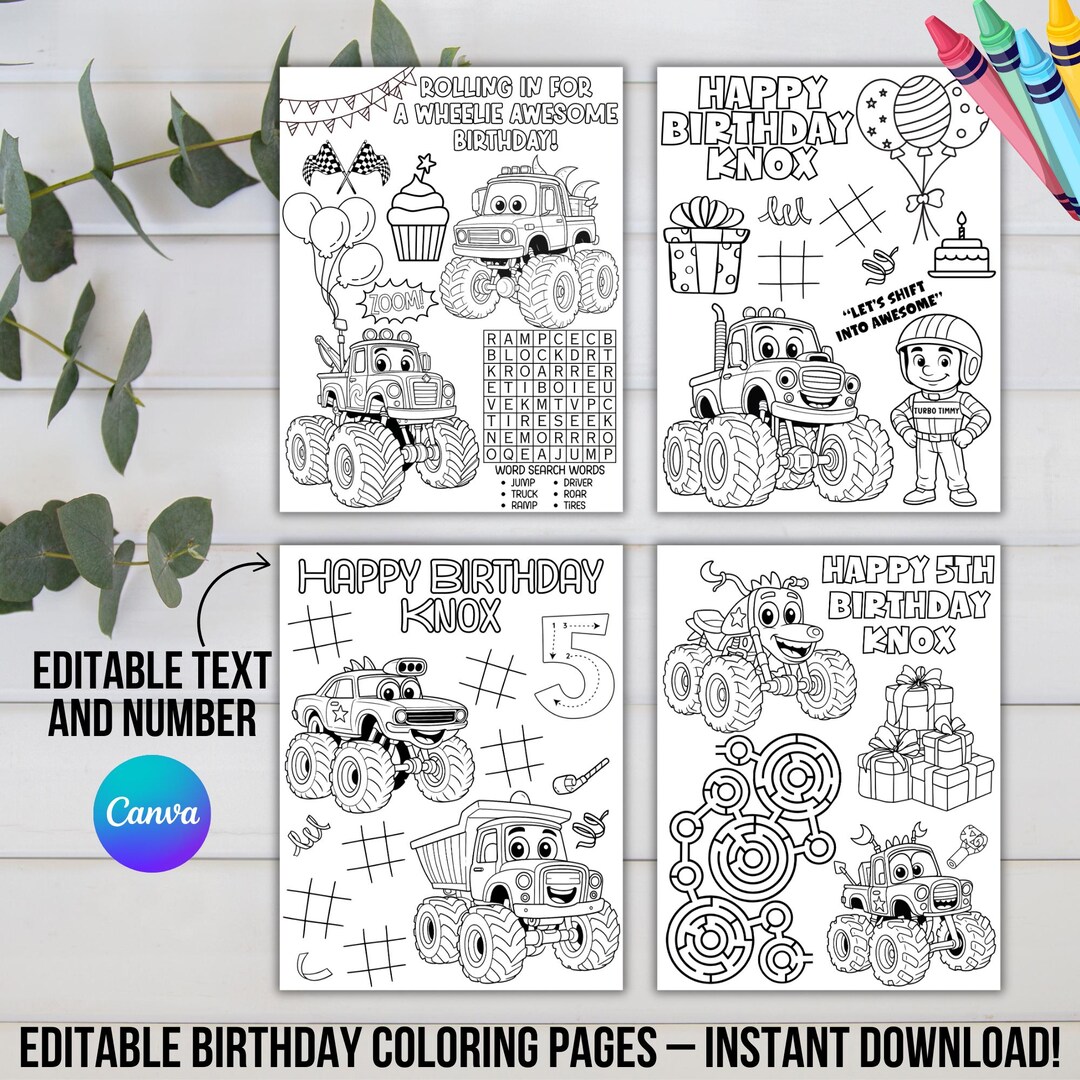 Monster Truck Coloring Pages | Zoomcrew™ Printable Monster Truck ...