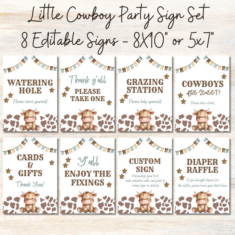 Cowboy Baby Shower - Etsy