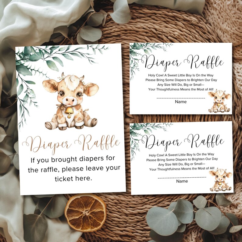 Highland Cow Books for Baby Insert, Rustic Baby Shower Book Request ...