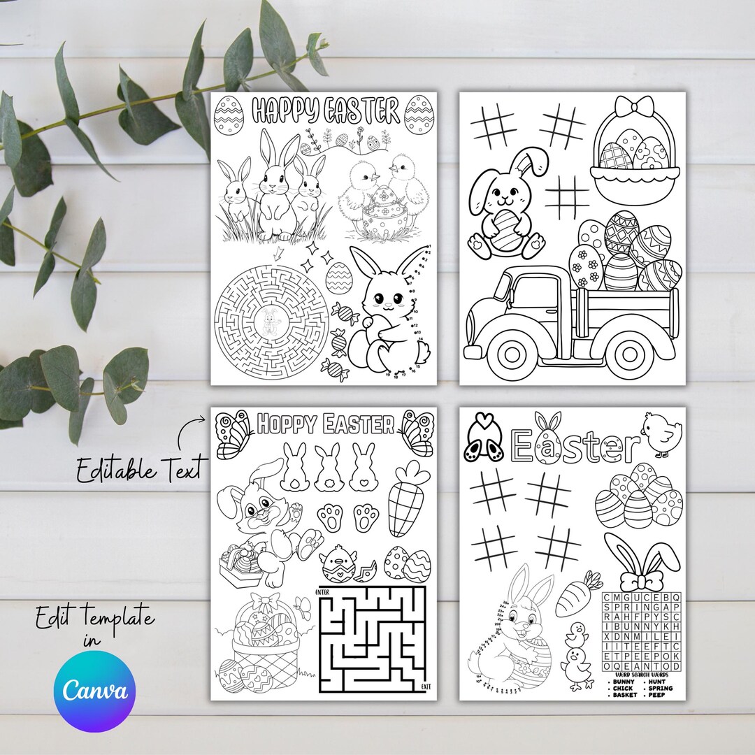 Editable Easter Coloring Pages for Kids| Printable Coloring Sheets ...