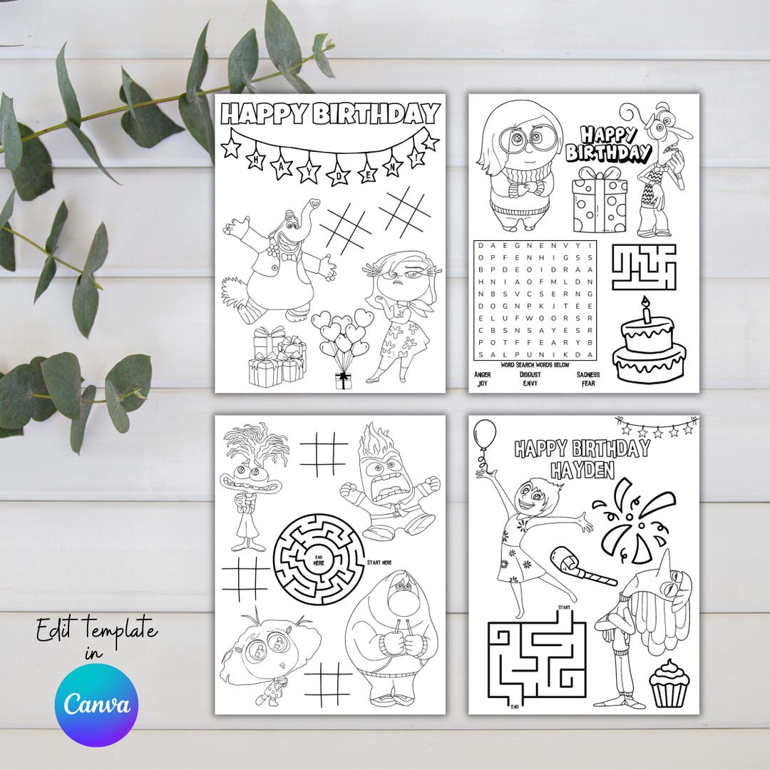 Inside Out Birthday Coloring Pages | Inside Out Printable Coloring ...