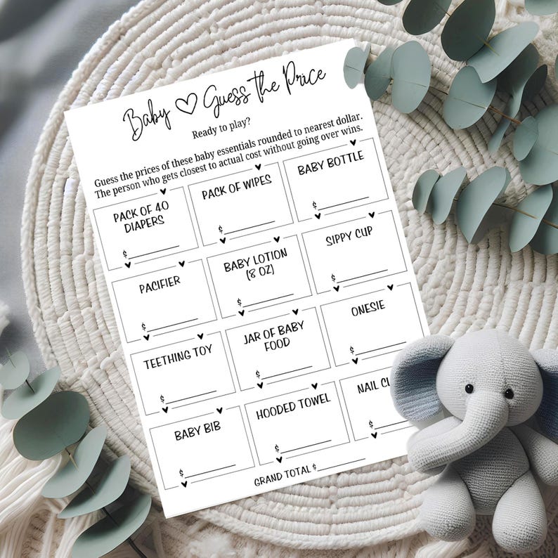 Guess How Many Candies Game Sign, Candy Jar Printable, Baby or Bridal ...